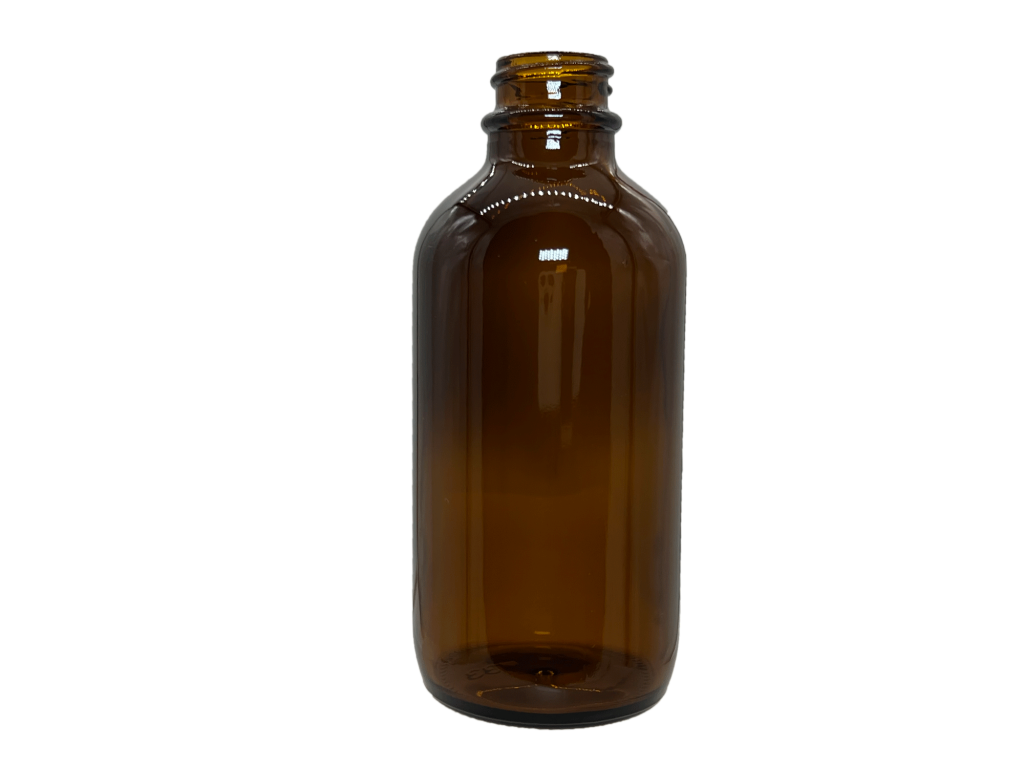 1 oz 20-400 Amber Glass Boston Round - Bay Area Bottles