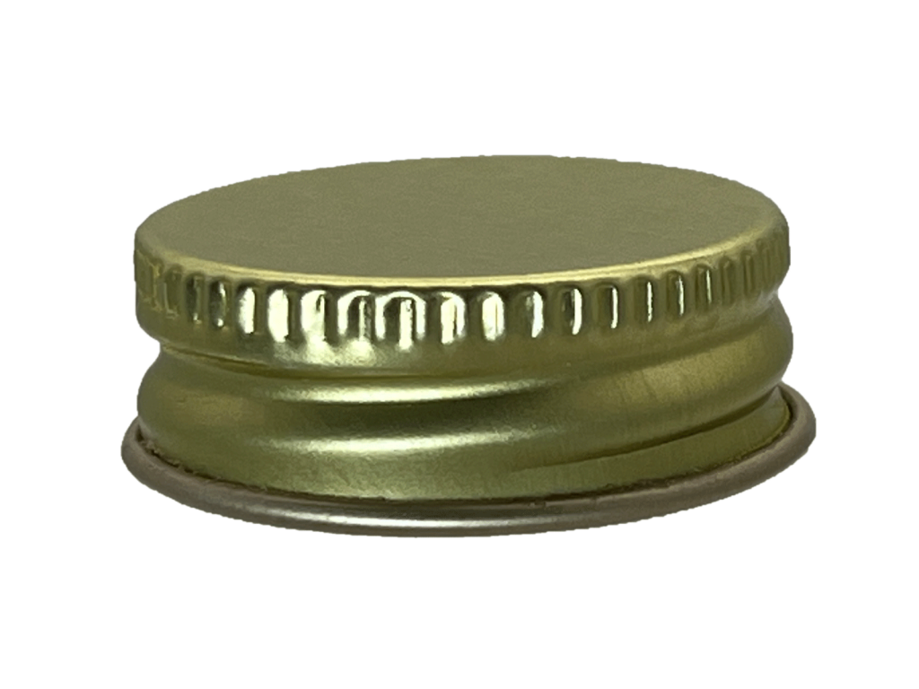 20-400 Metal Gold Continuous Thread Cap Pressure Sensitive (PS) Liner ...
