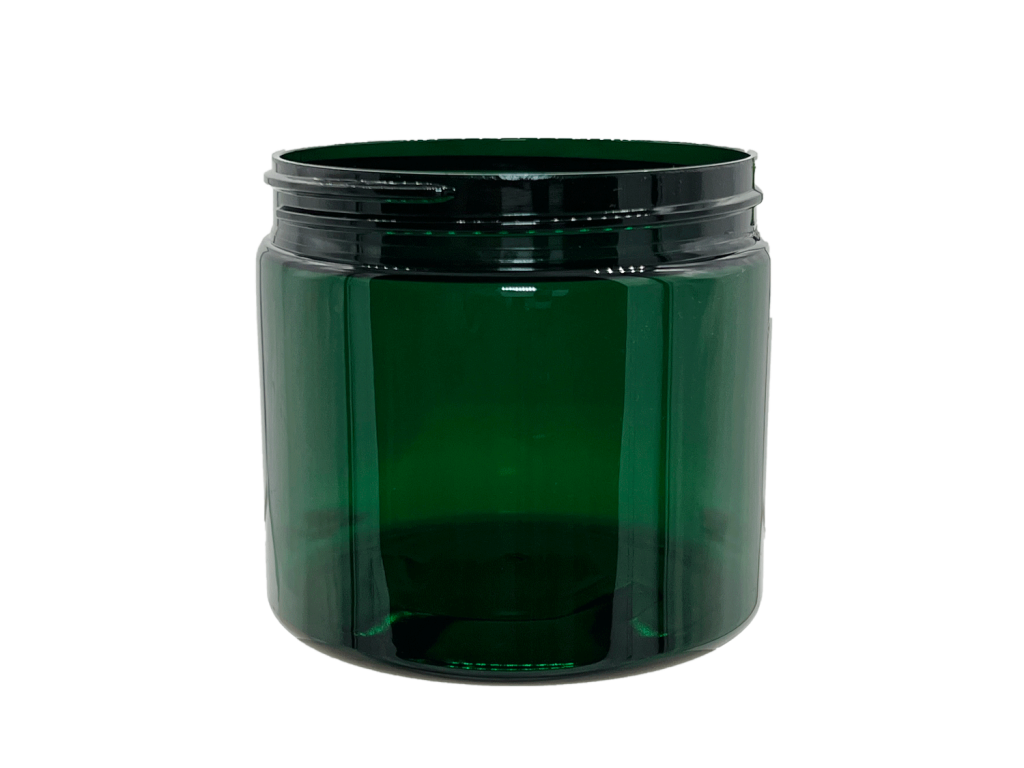 8 oz 100-400 Green PET Single Wall Jar - Bay Area Bottles