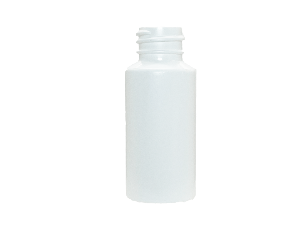 1 oz 20-410 White HDPE Cylinder Round - Bay Area Bottles